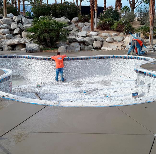 POOL PLASTERING - Blue Paradise Custom Pools Inc